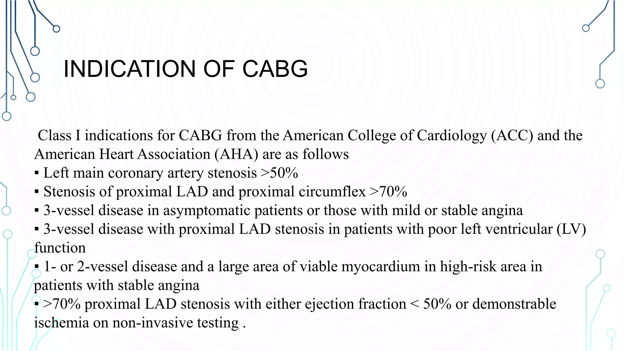 CABG on CARDIOPULMONARY BYPASS | PPTX