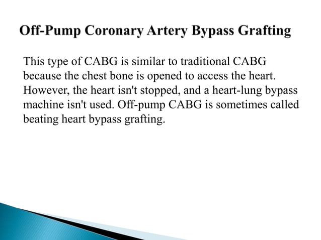 CABG | PPTX | Heart and Cardiovascular Diseases | Diseases and Conditions