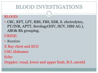 Cabg pre pre parations | PPTX