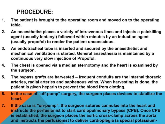 A brief CABG procedure...! | PPTX