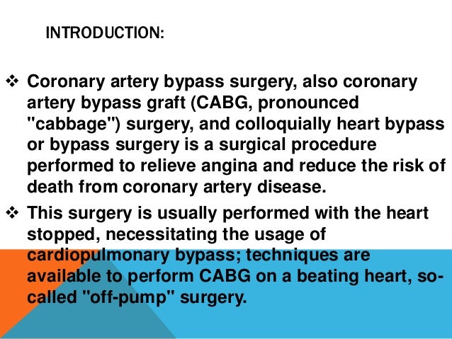A brief CABG procedure...!