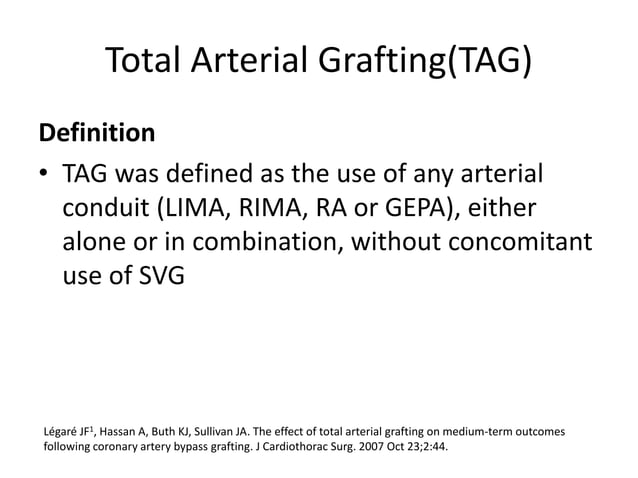 Cabg with lima rima | PPTX | Heart and Cardiovascular Diseases ...