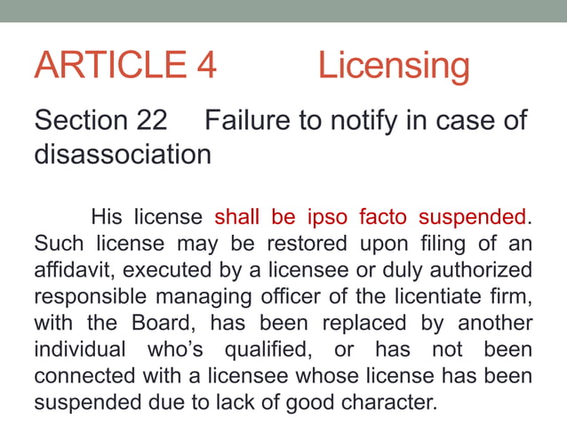 Philippine Licensing Board for Contractors Act by Cabilogan, Eryl Kean R. (RA 4566) | PPTX | Law