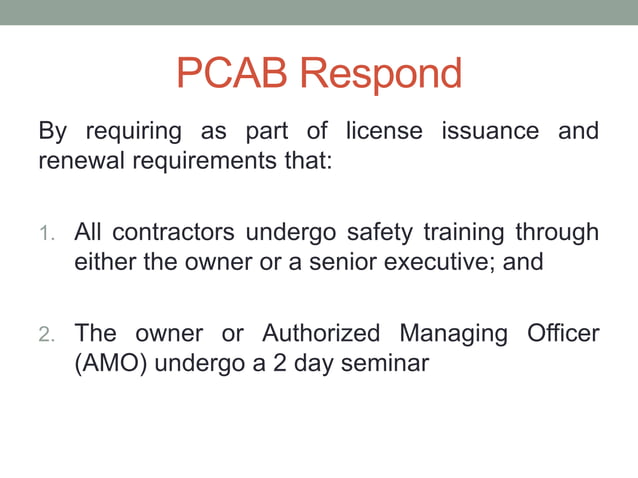 Philippine Licensing Board for Contractors Act by Cabilogan, Eryl Kean R. (RA 4566) | PPTX | Law