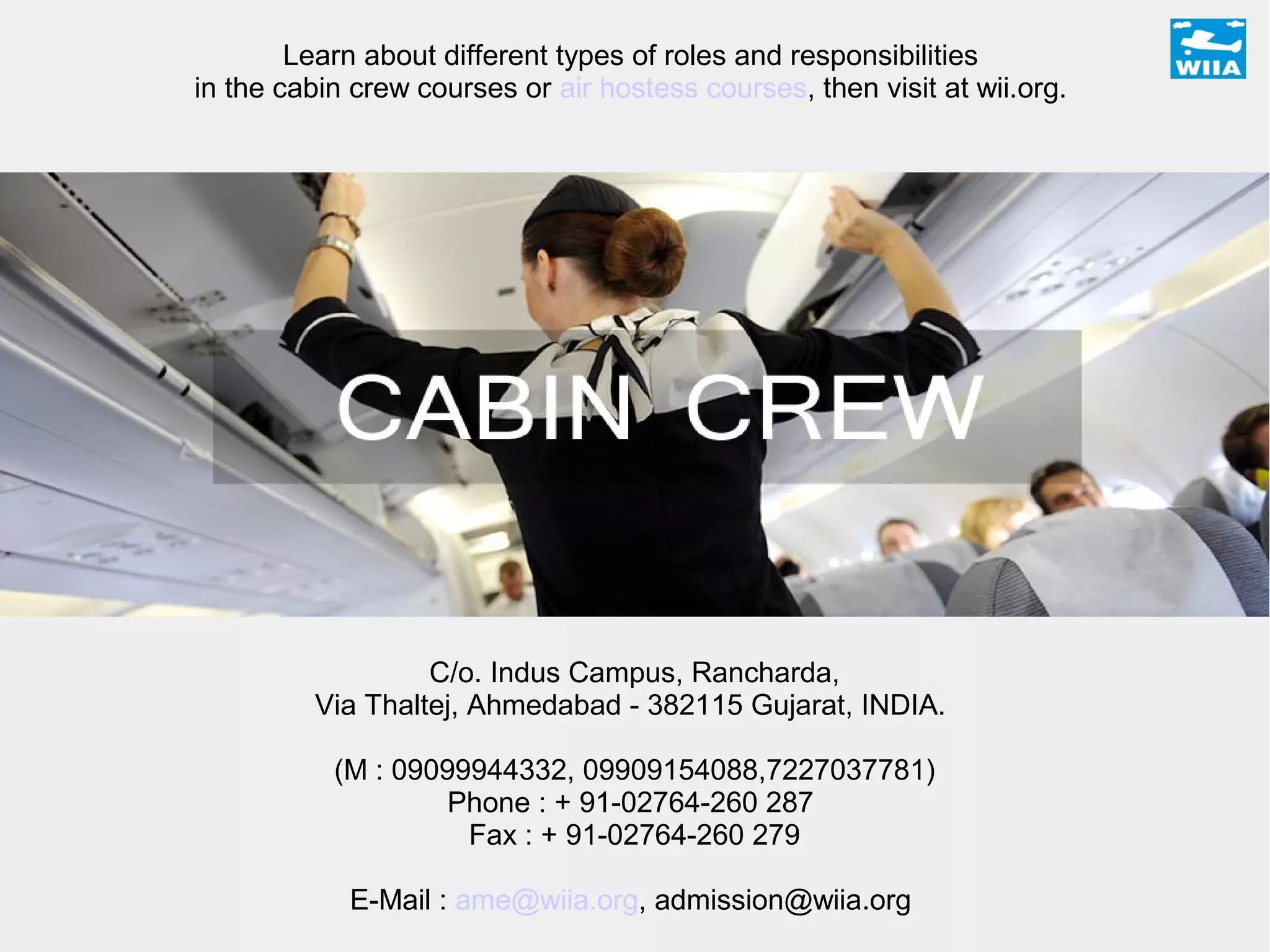 Cabin crew training course details | PPT