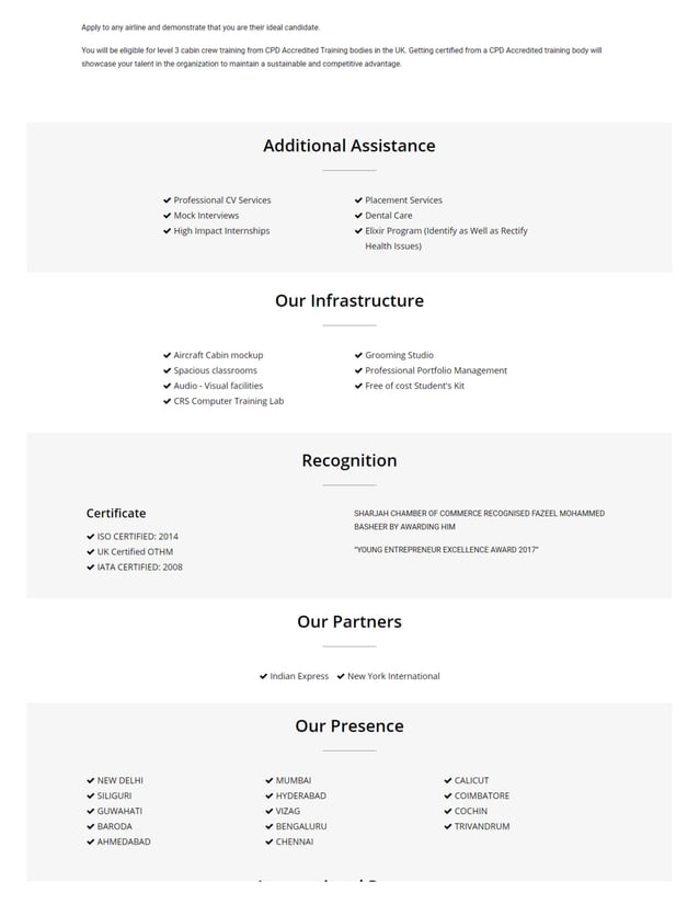 U FLY AVIATION ACDEMY - Cabin Crew Training Courses | PDF