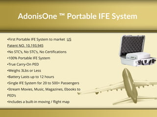 cabin entertainment | AdonisOne | PDF