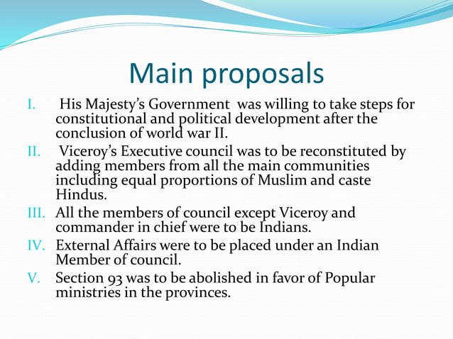 Cabinet mission plan and simla conference | PPTX | Islam | Religion ...