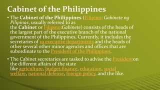 Cabinet of the philippines | PPTX