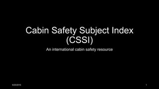 Cabin safety subject index | PPTX