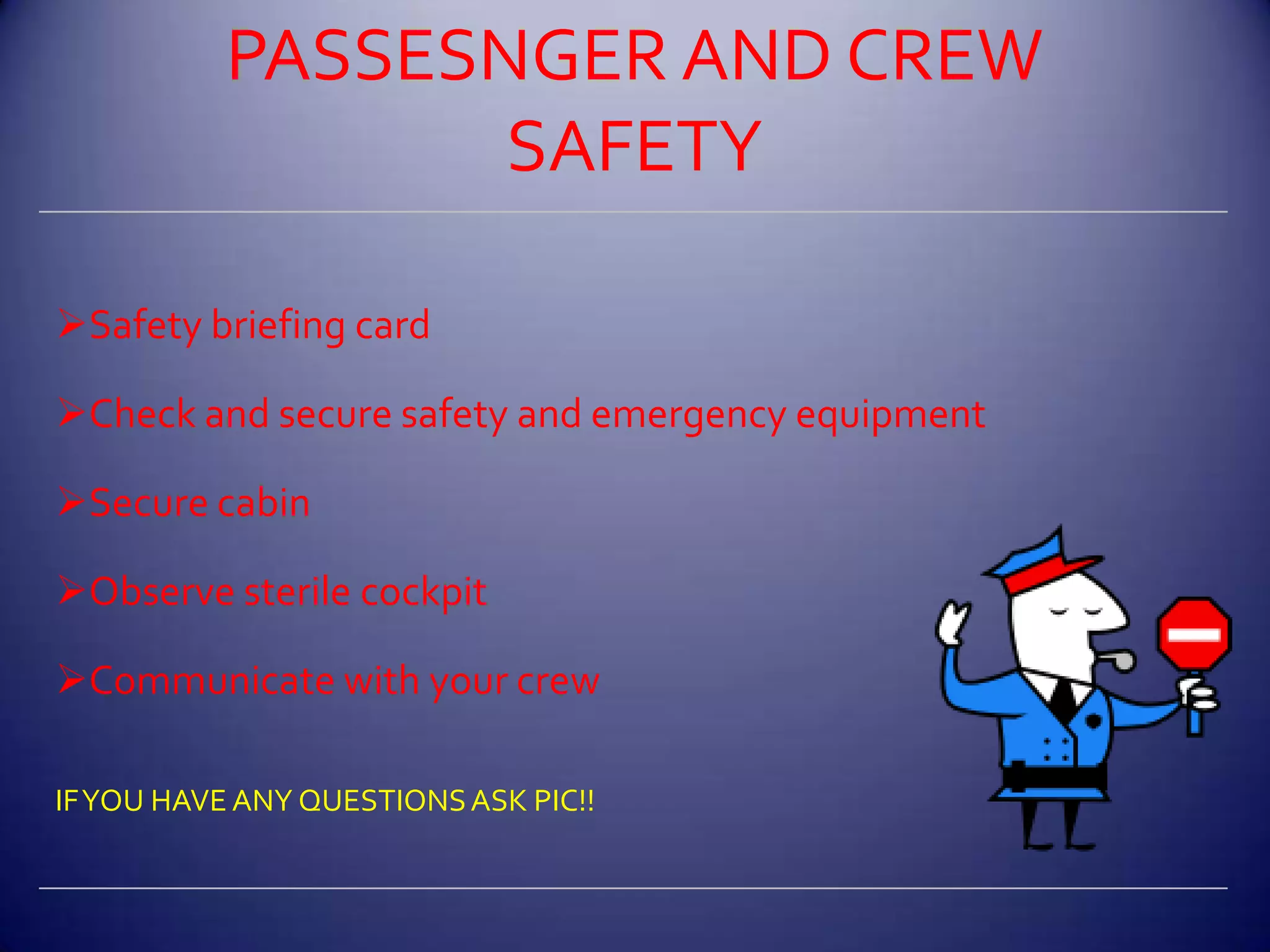 Cabin Safety and Service Procedures | PPTX