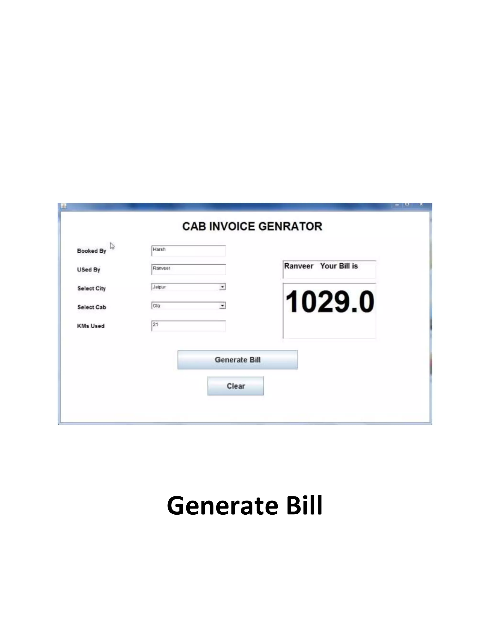 Cab invoice/cab Bill Genrater | DOCX