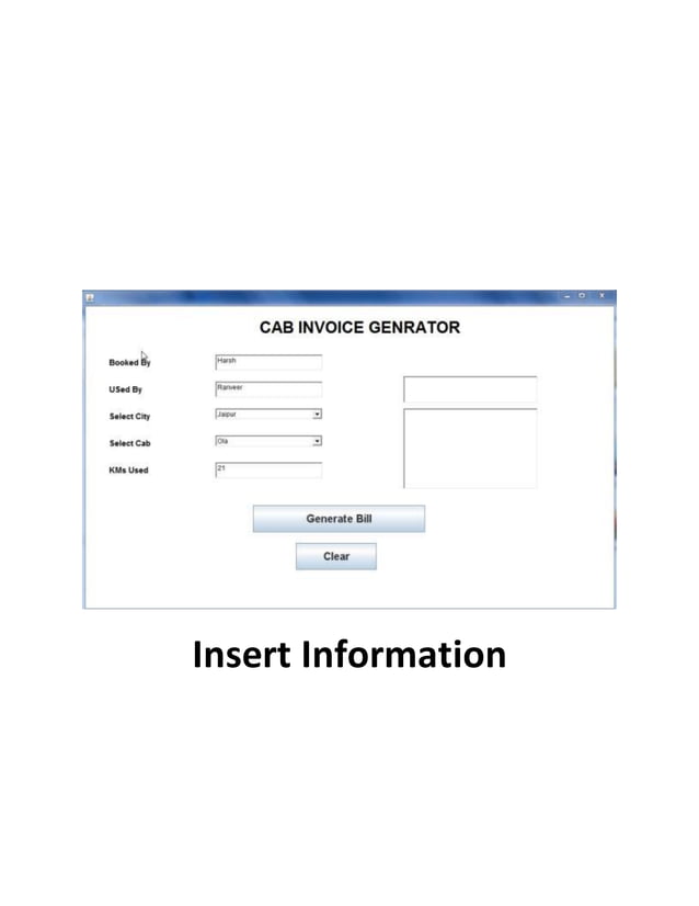 Cab invoice/cab Bill Genrater | DOCX