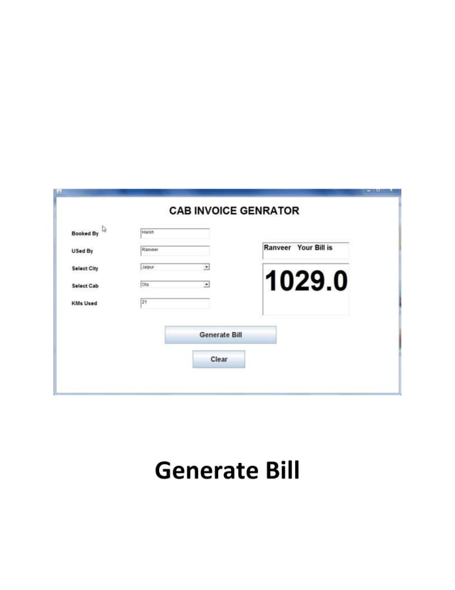 Cab invoice/cab Bill Genrater | DOCX