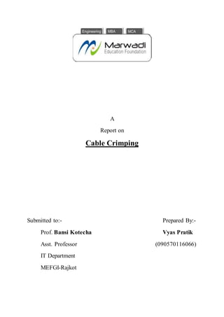 Cable Crimping Report | DOCX