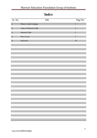 Cable Crimping Report | DOCX