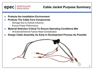 Cable Assembly Outer Jacket Performance Functions | PPT