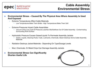 Cable Assembly Outer Jacket Performance Functions | PPTX