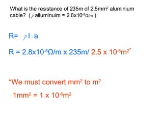Cable Resistance 1 | PPT