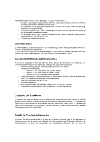 Cableado estructurado para clases | PDF