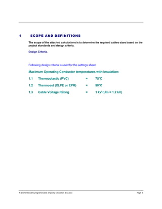 Cable ampacity calculations iec | PDF