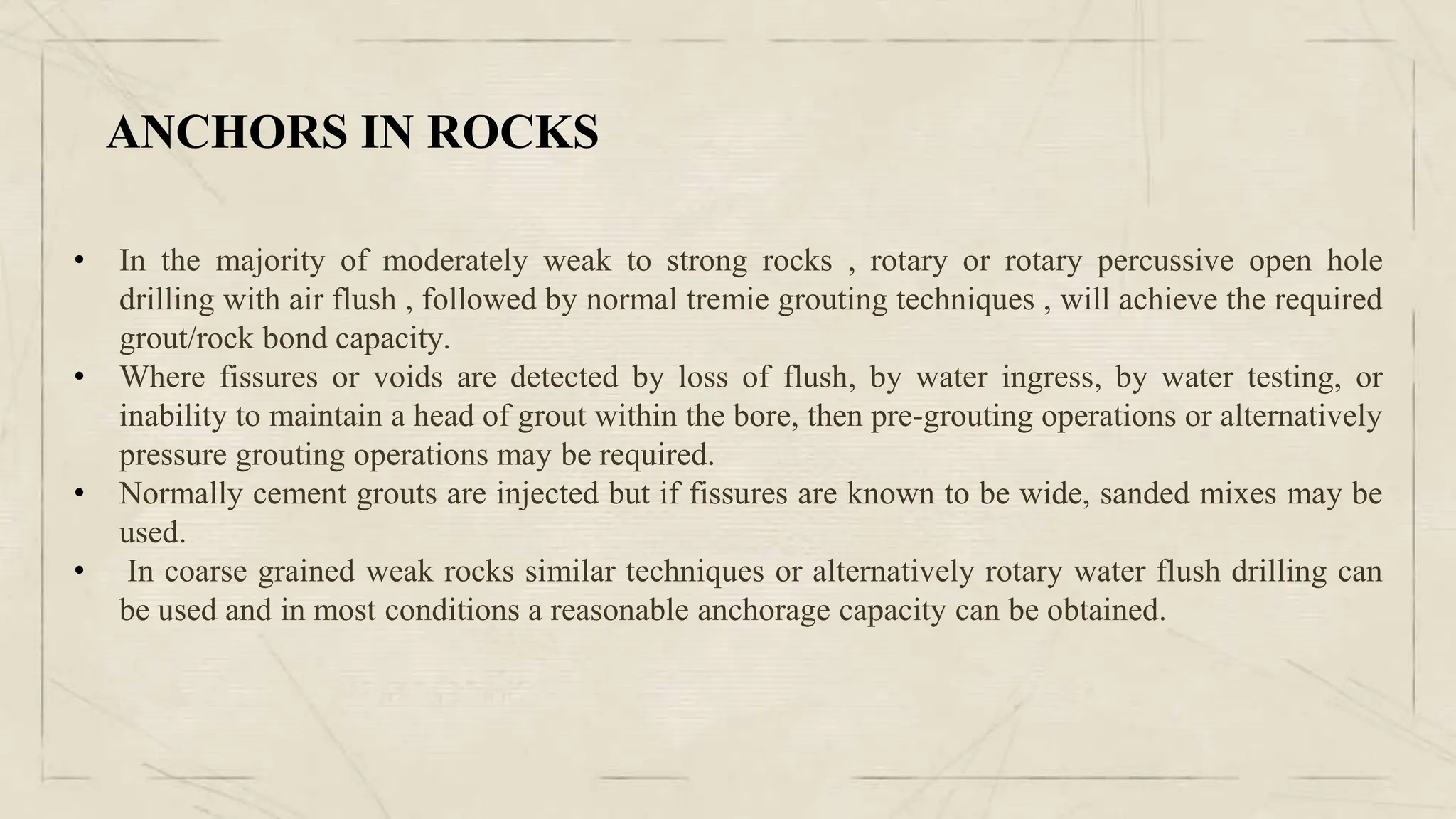 Cable anchoring and grouting for cable tensioning | PPTX