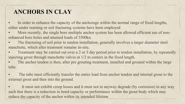 Cable anchoring and grouting for cable tensioning | PPTX | Geology | Science