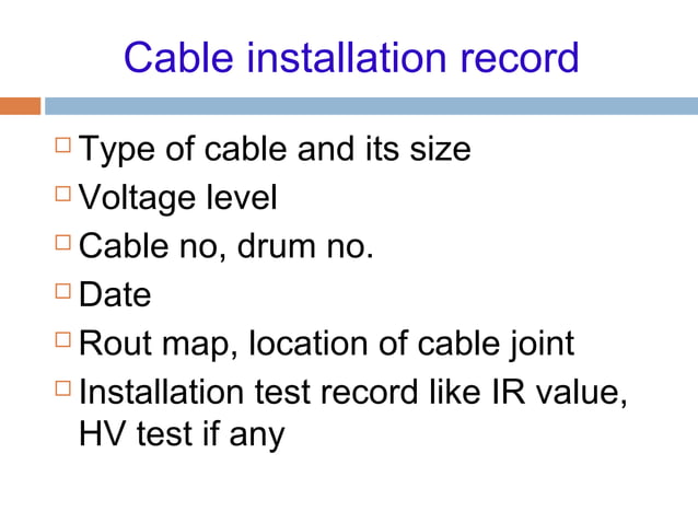 Cable and laying | PPT | Chemistry | Science