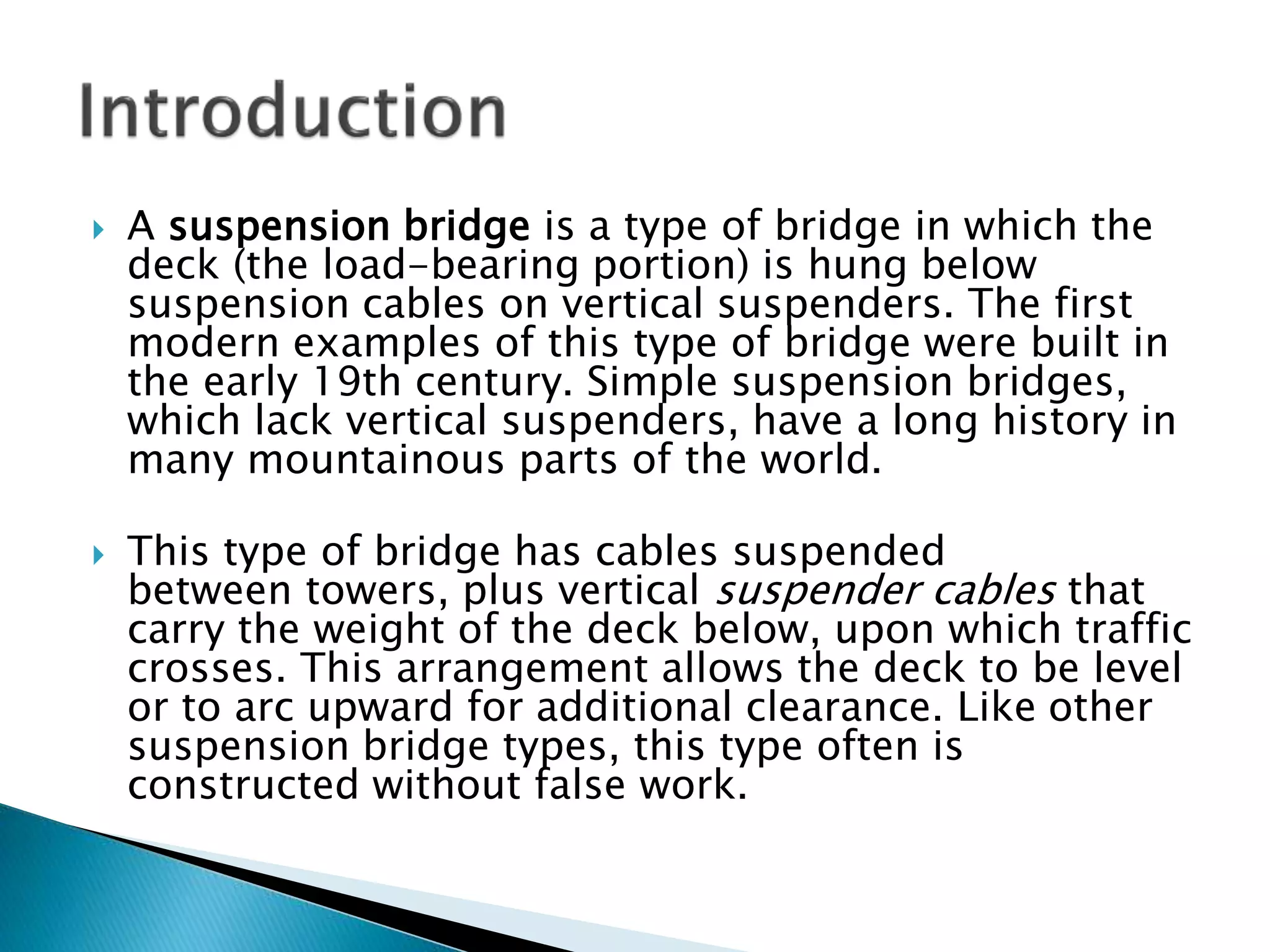 Cable and suspension bridge | PPTX
