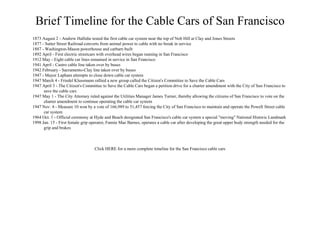 Cable Cars of San Francisco | PPTX