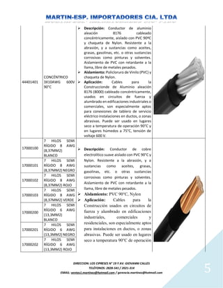 Catálogo de Cable | PDF