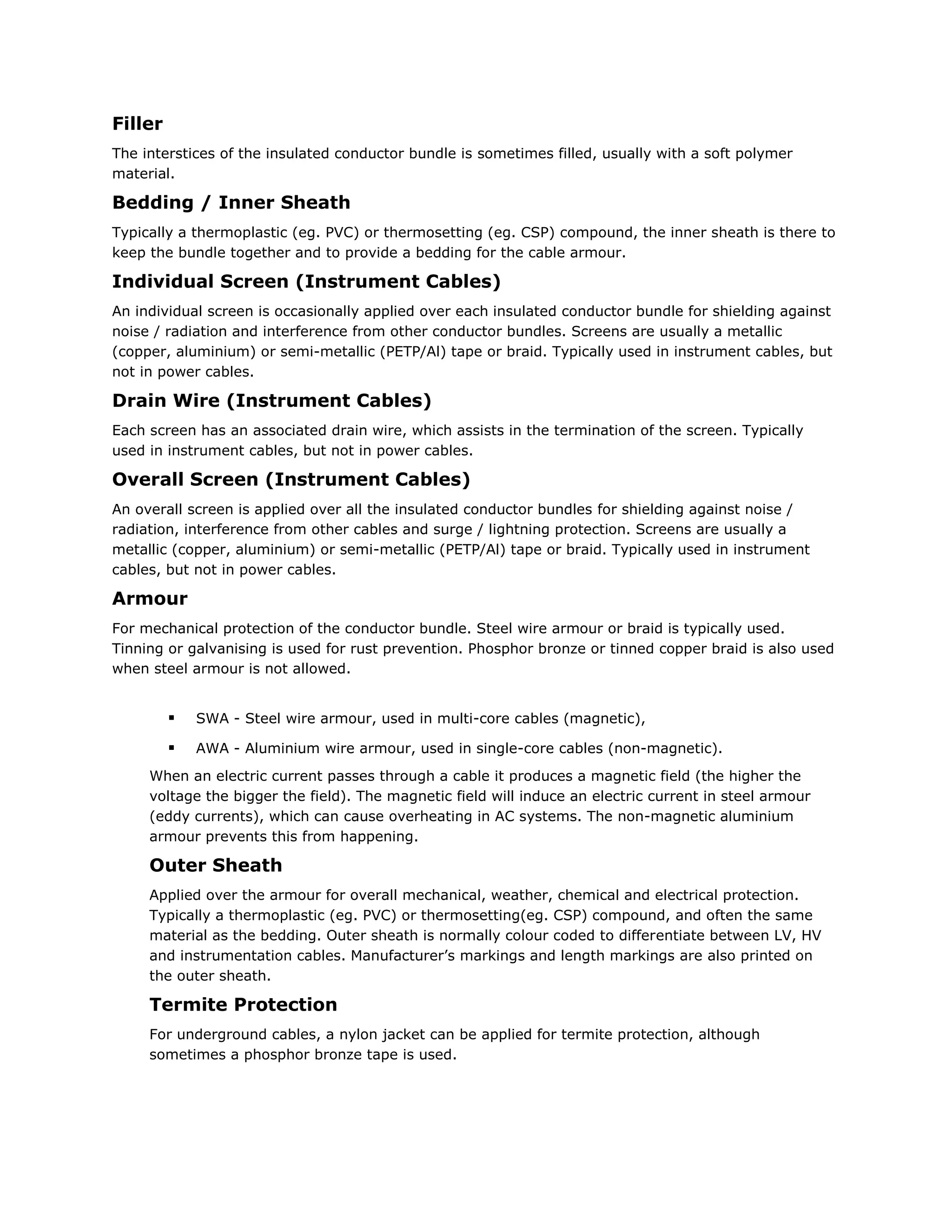 Cable construction | PDF