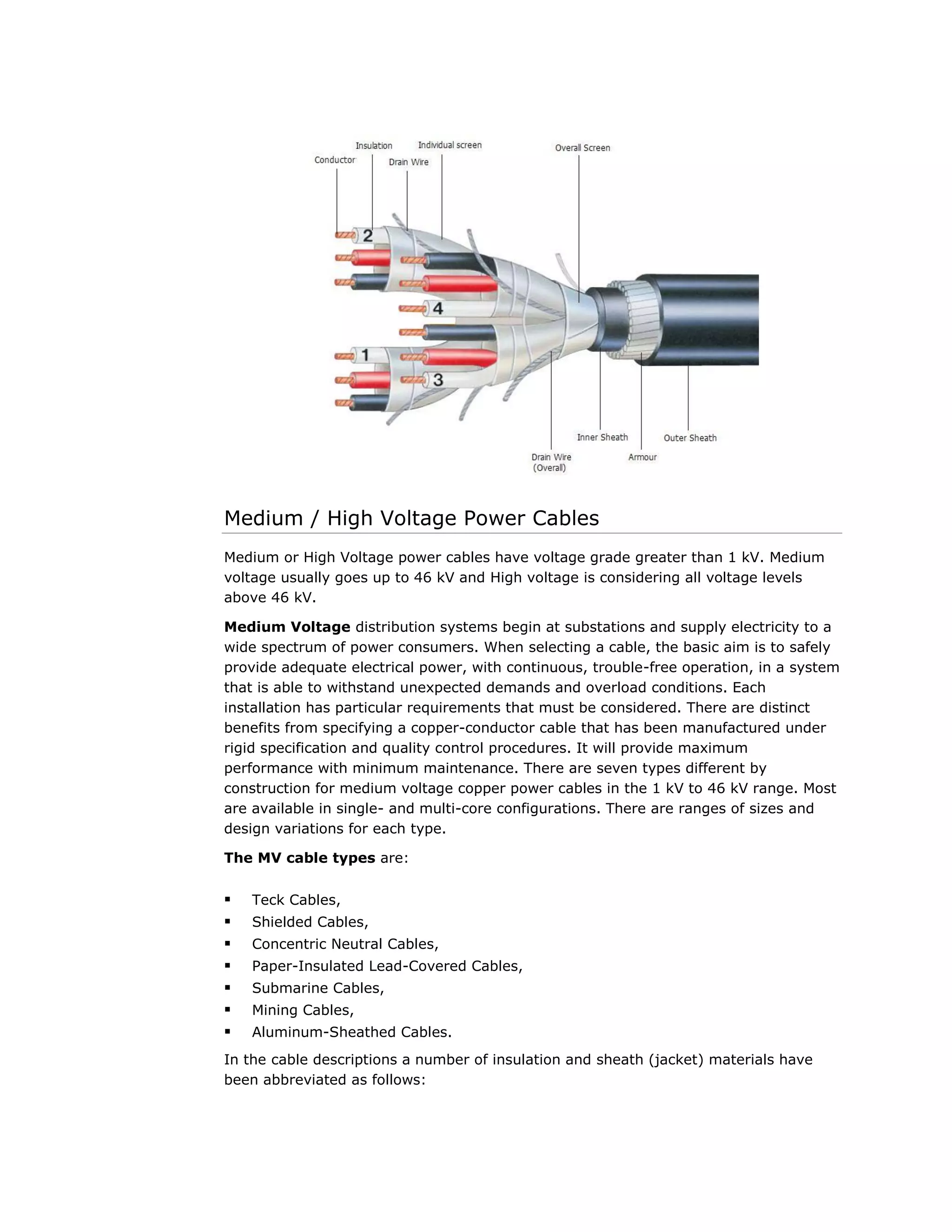 Cable construction | PDF