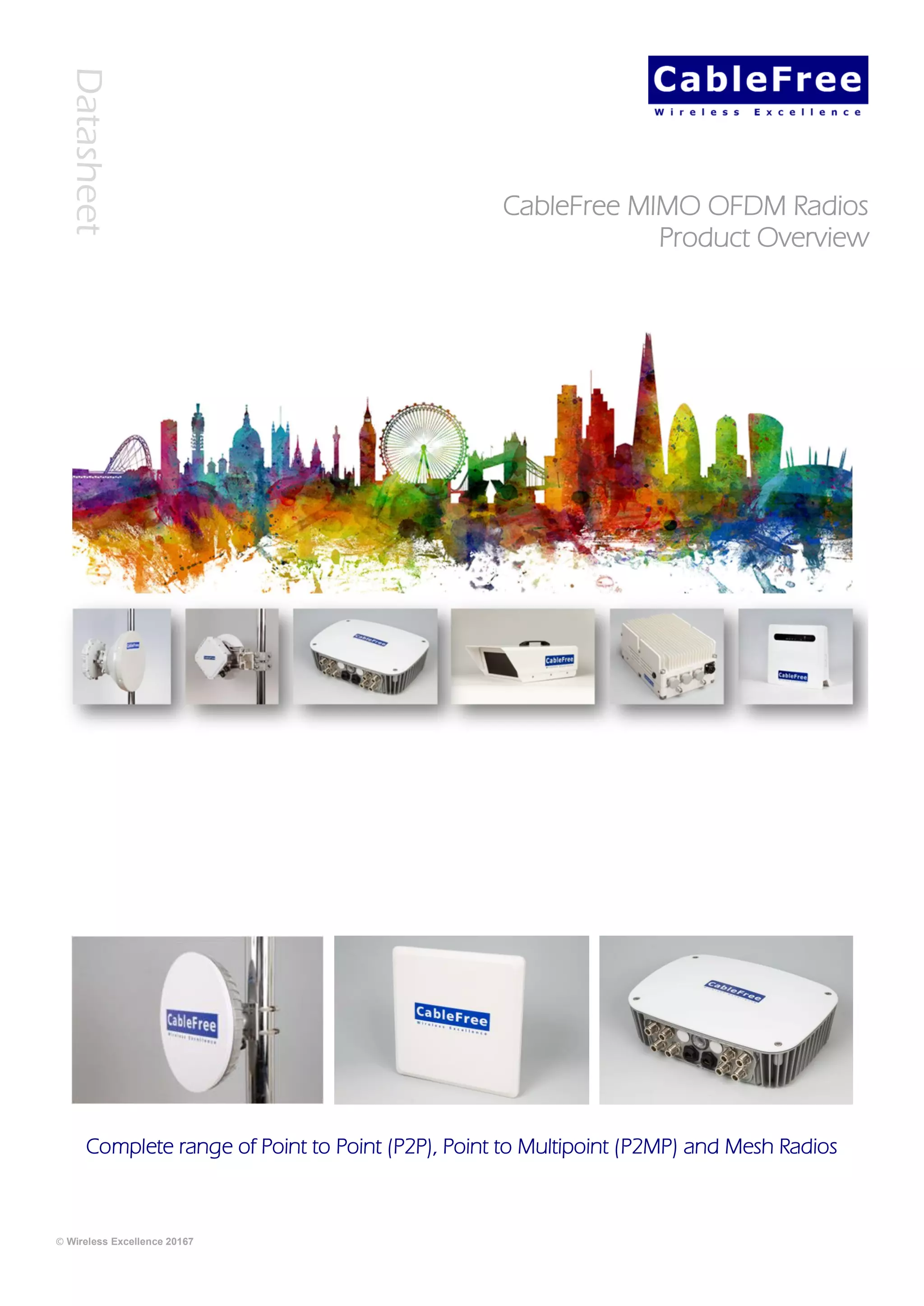 CableFree MIMO Radio product summary 2018 | PDF