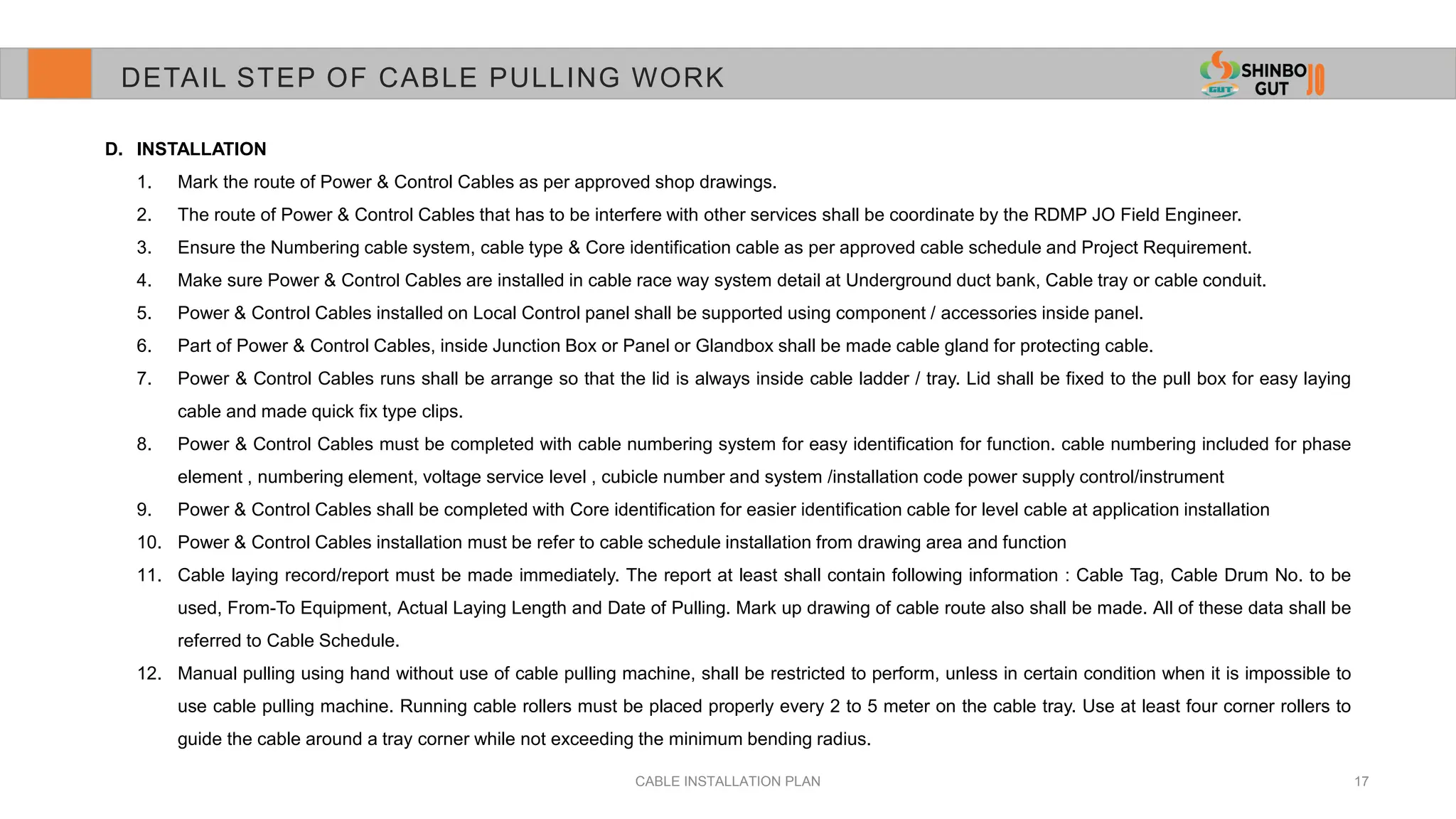Cable Installation Plan - SS-109 to 065.pptx