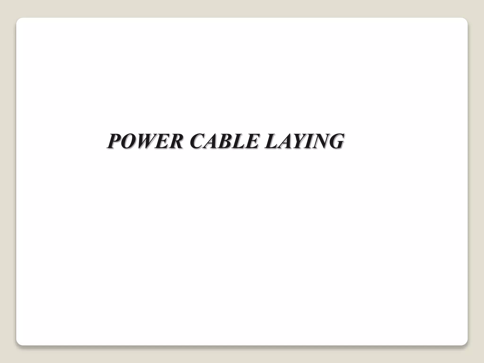Cable electrical drawing | PPTX