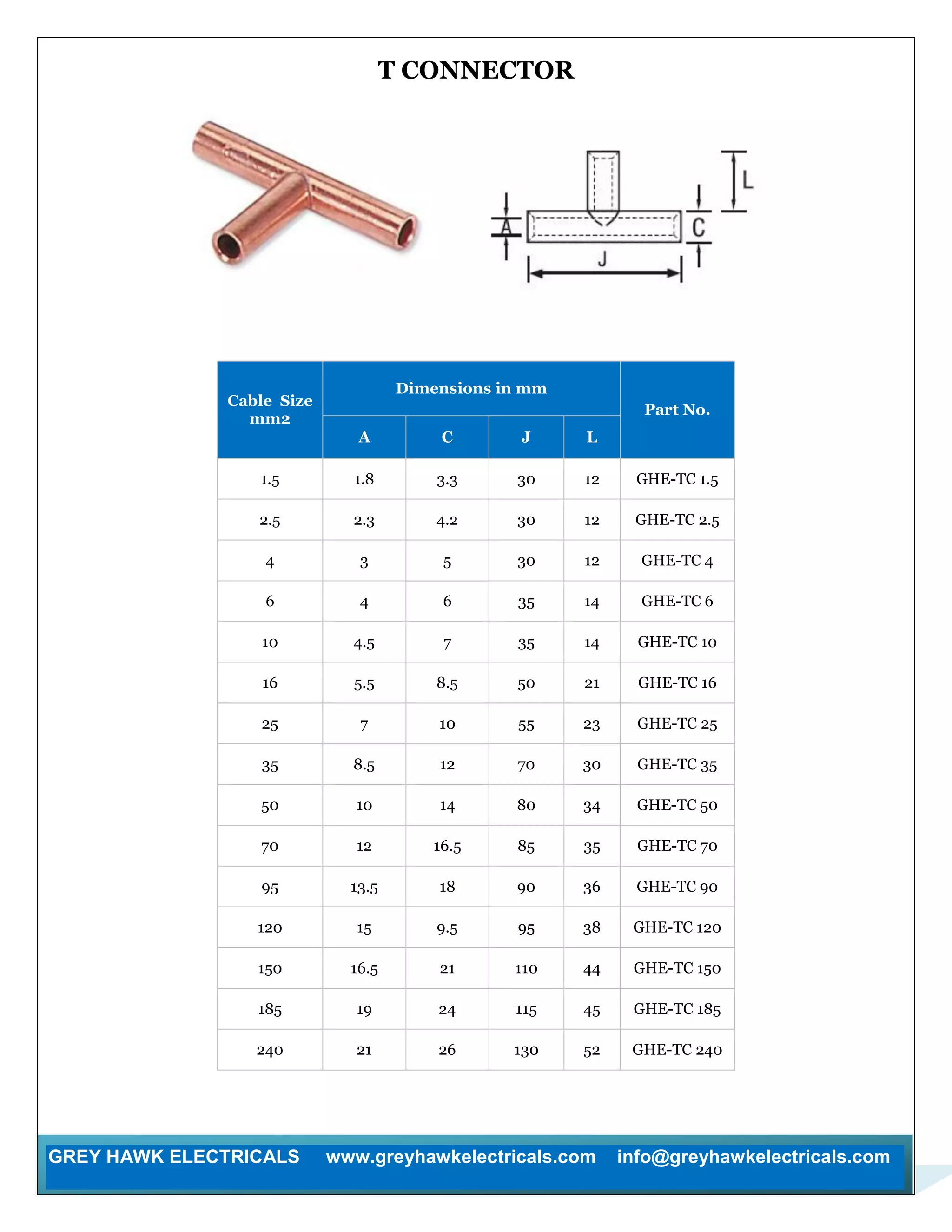 Copper Cable Lugs and Terminals Catalogue | PDF