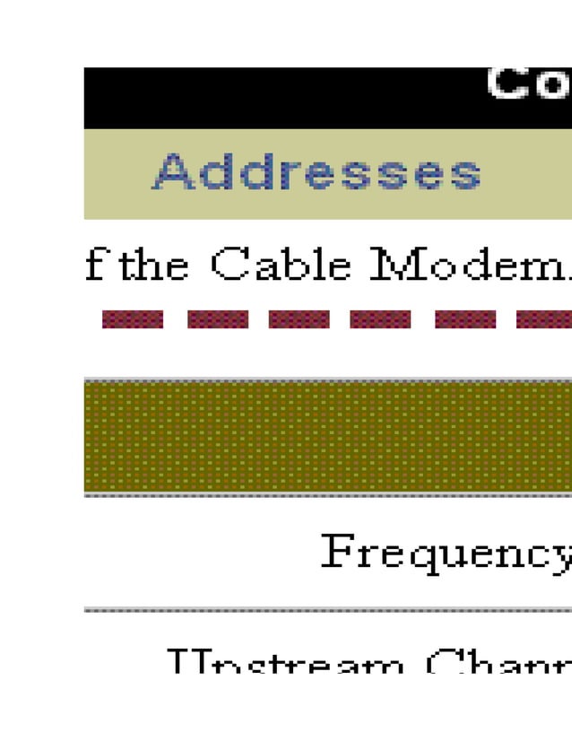 Cable modem hacking how to(2) | PDF