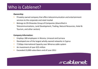 Cablenet company presentation | PDF