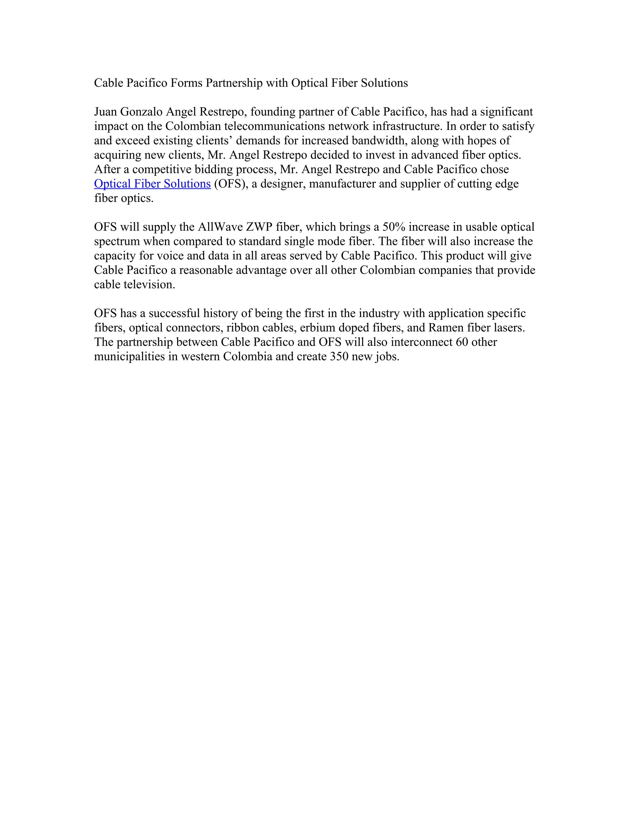 Cable pacifico forms part | PDF