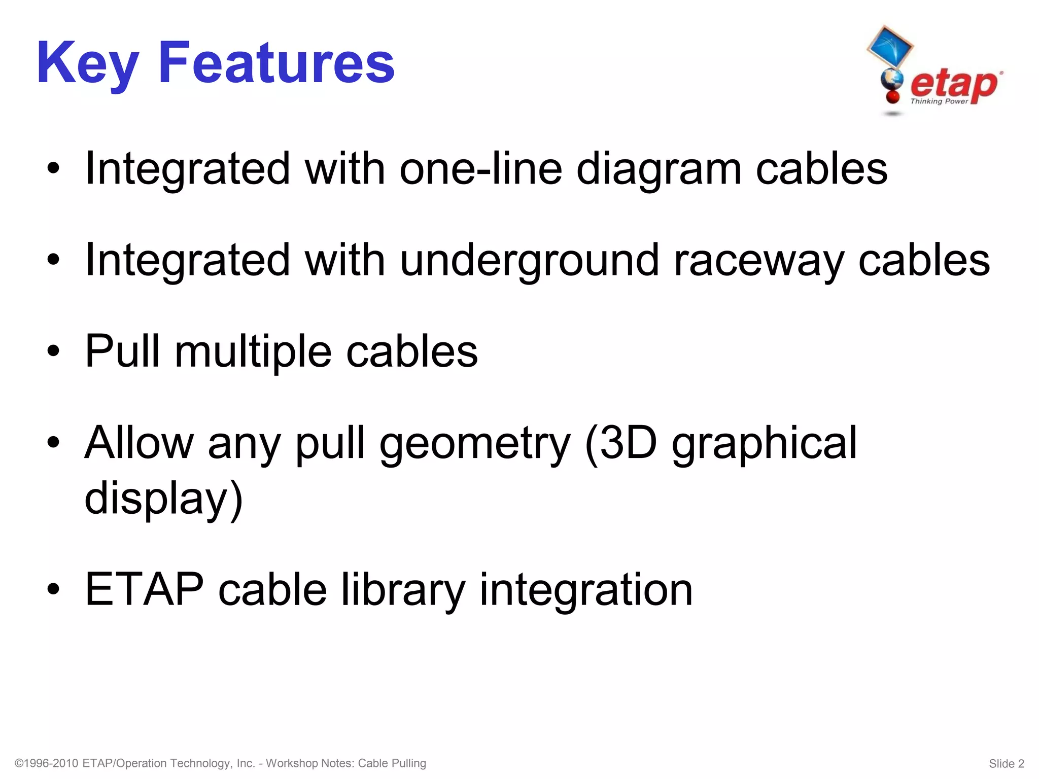 ETAP - Cable pulling | PDF