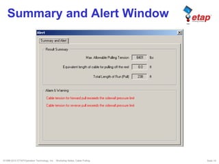 ETAP - Cable pulling | PDF