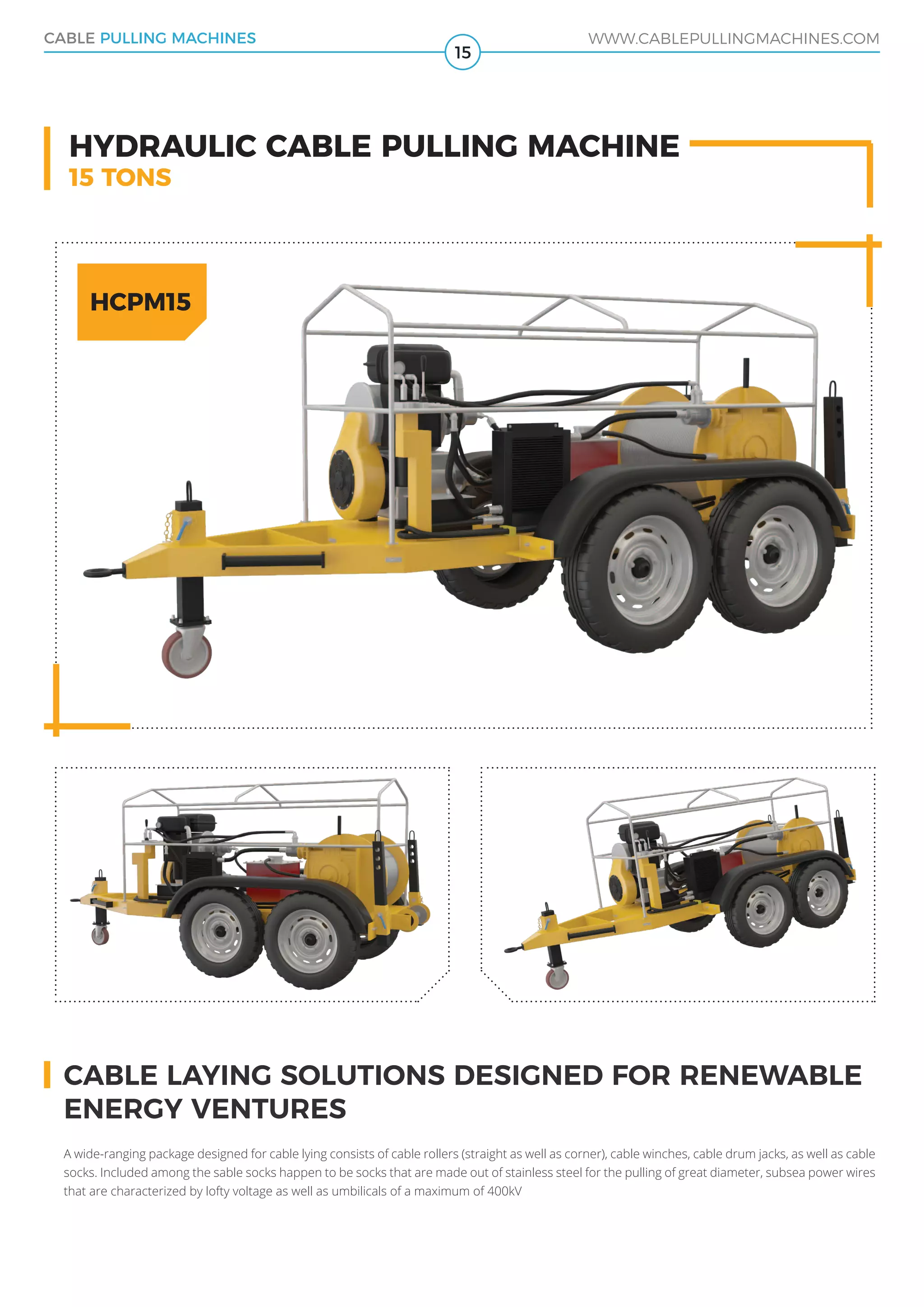 Cable pulling machines winches manufacturer! | PDF