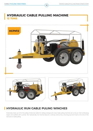 Cable pulling machines winches manufacturer! | PDF