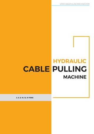 Cable pulling machines winches manufacturer! | PDF