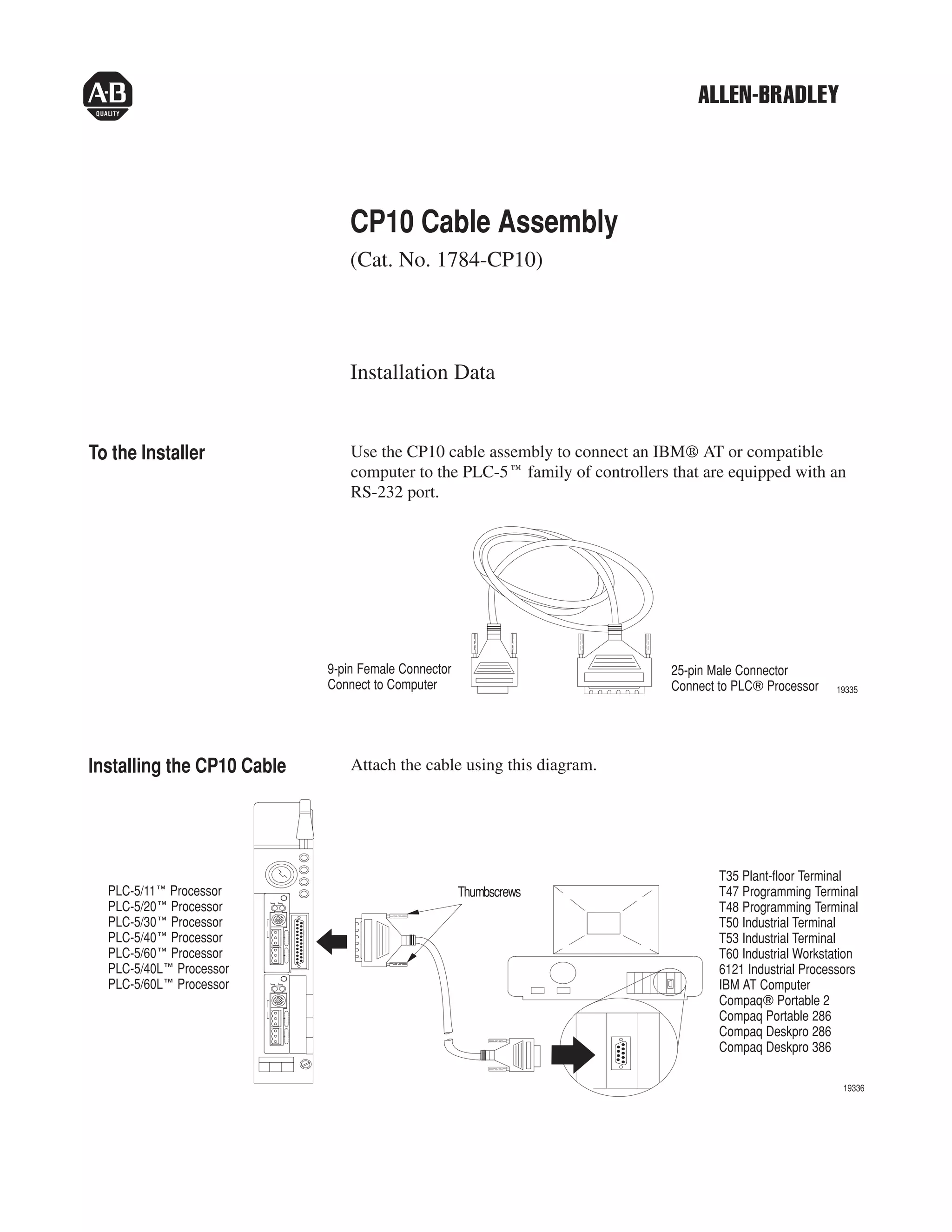 Cable rs232 db9 to db25 1784 td032 -en-p (1) | PDF