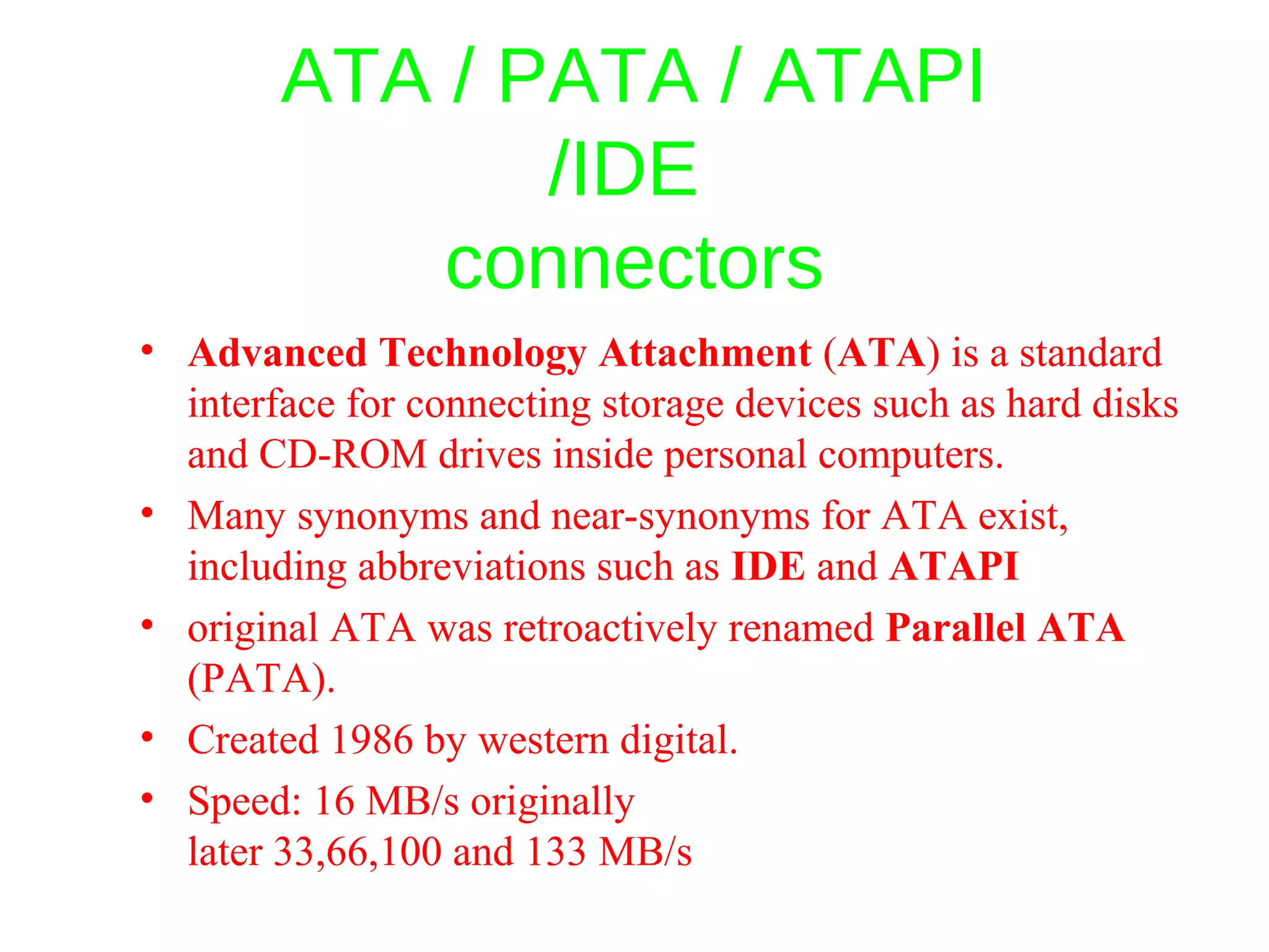 Parts of a Computer: Cables | PPT