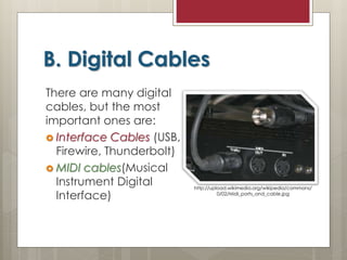 Type and Usage of Important Studio Cables | PPT