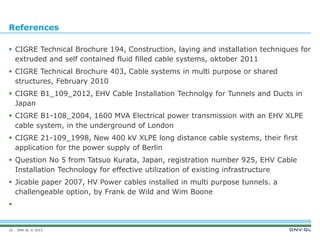 Cables in ducts and tunnels | PDF