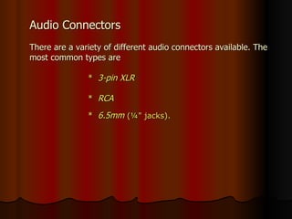 Cables and connectors | PPT